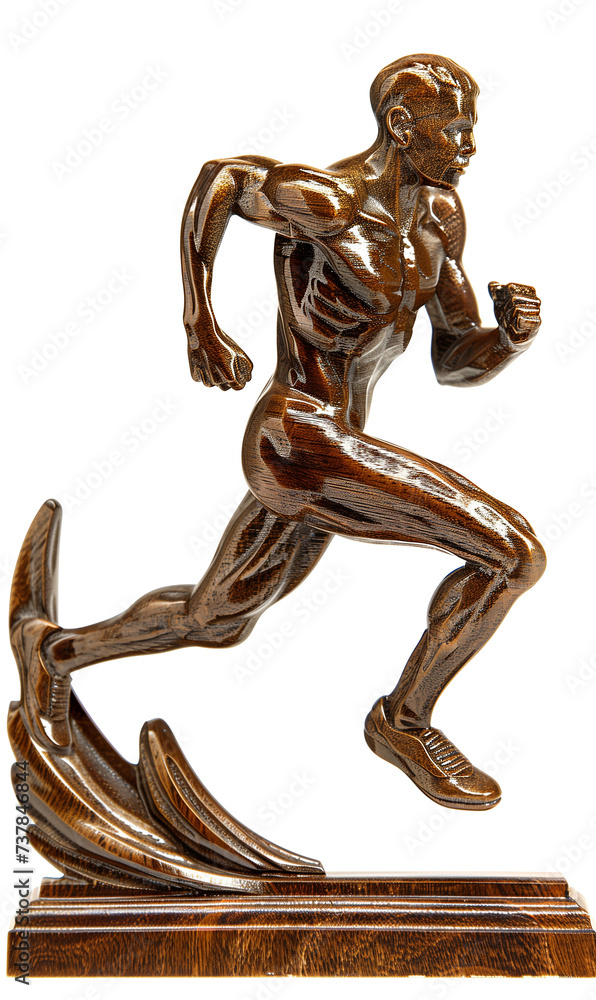 Running Marathon Trophy isolated for a transparent background Stock ...