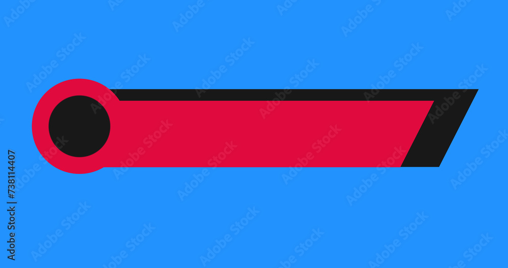 In and out animated simple lower third title banner infographic ...