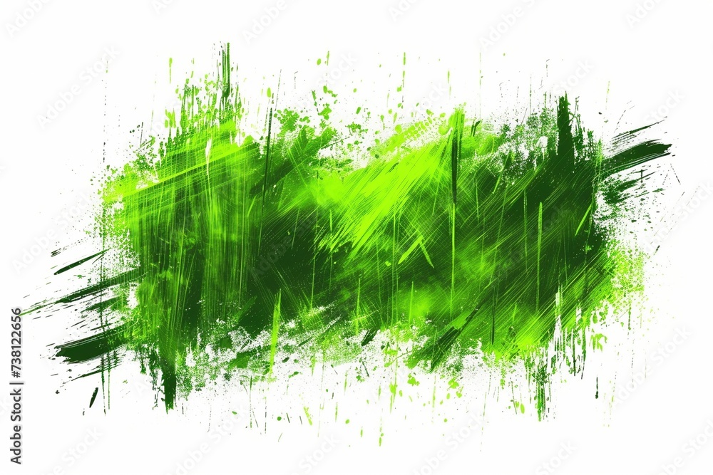 Vibrant Neon Glow: Grunge and Scratch Effect in Neon Green, Horizontal ...