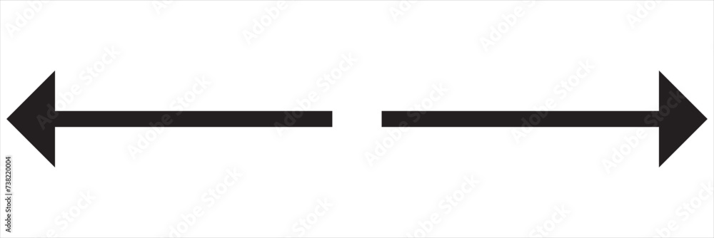 Stock-Vektorgrafik „Left and right arrow, pointer, cursor in opposite ...