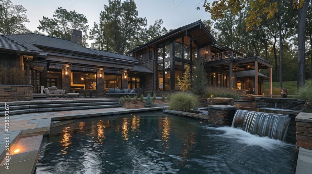 The home design architects are carefully reviewing the house plan draft ...