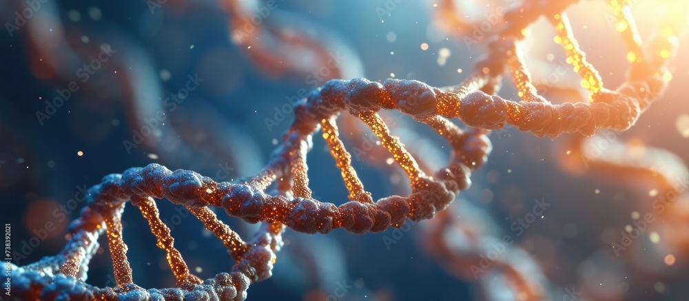 Illustration Stock DNA chain analysis for gene research, mutations, and ...