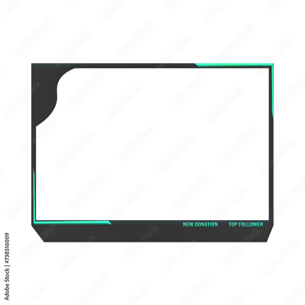 Animated Stream Overlay Face cam Border Stock Illustration | Adobe Stock