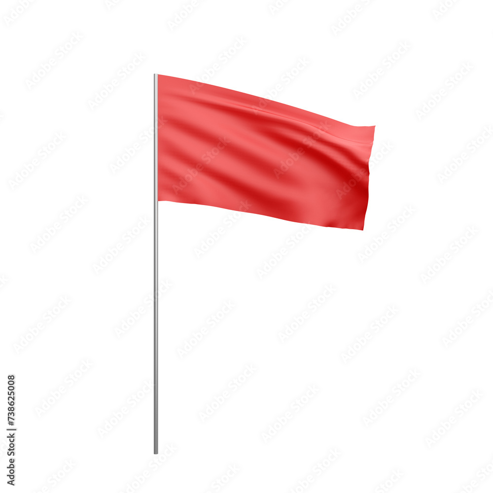 Foto Solid red flag waving in the breeze, a bold symbol of revolution ...