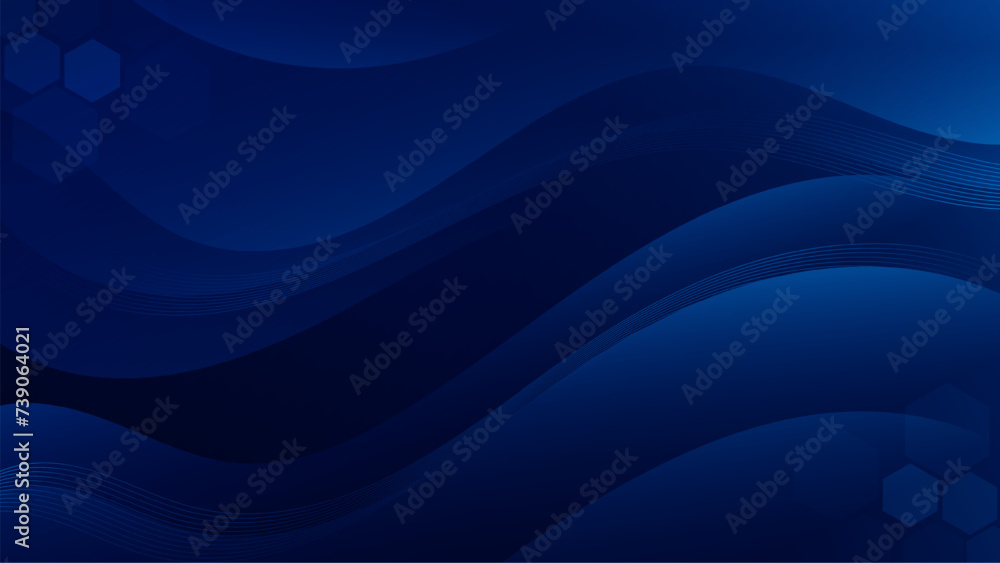 Abstract blue Background with Wavy Shapes. flowing and curvy shapes ...