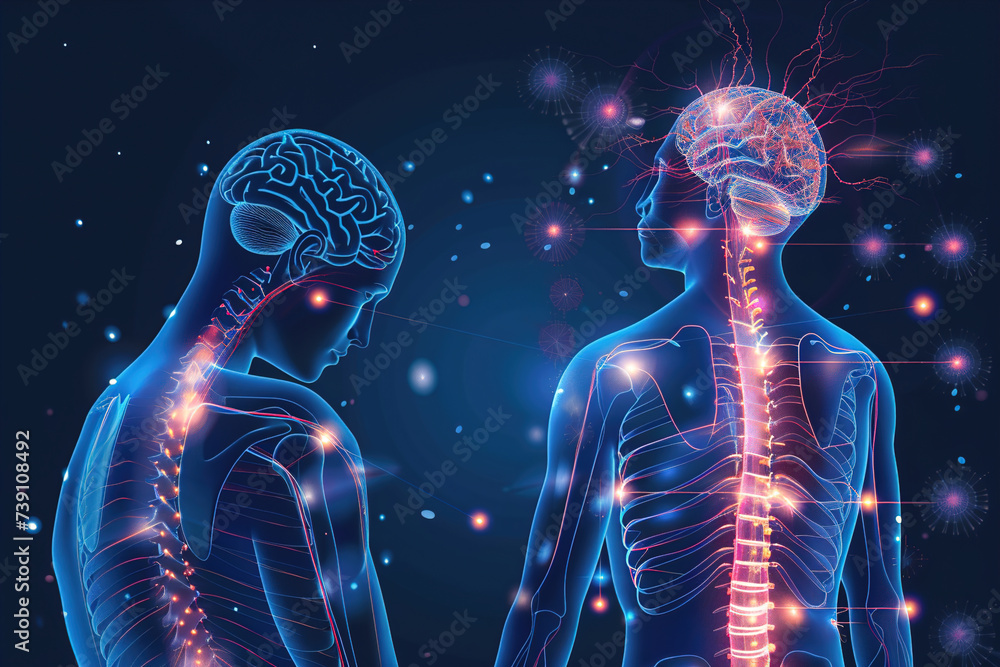 Stock-Illustration „A dynamic visual representation of the sympathetic ...