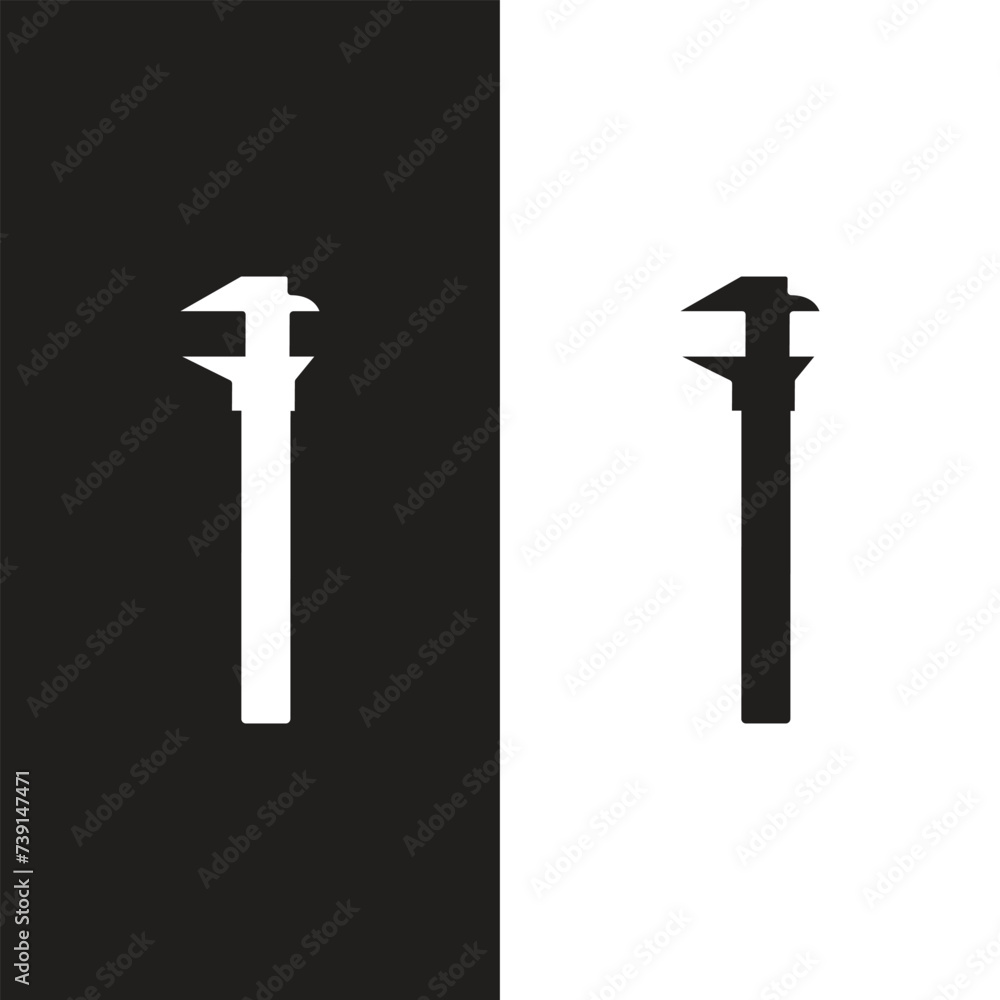 Diagram of the vernier caliper, lab tool Stock Vector | Adobe Stock