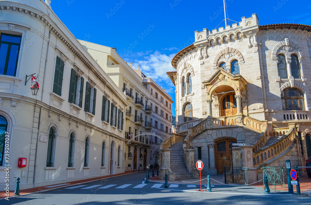 Principality of Monaco, Monaco, 13.2.2024: Palace of Justice. Set in ...