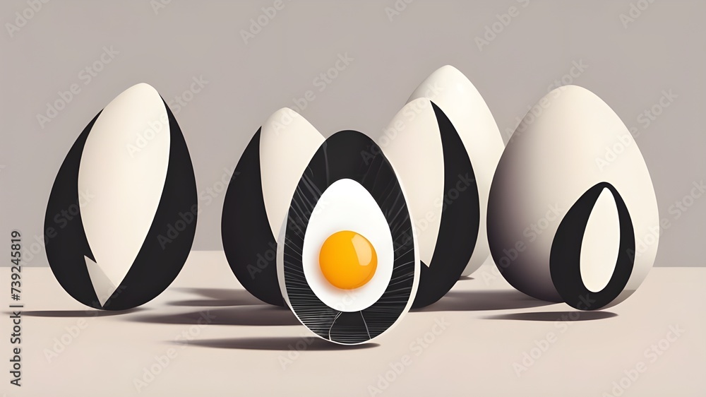 Flat style egg icon shape. Easter design logo symbol silhouette. Vector ...