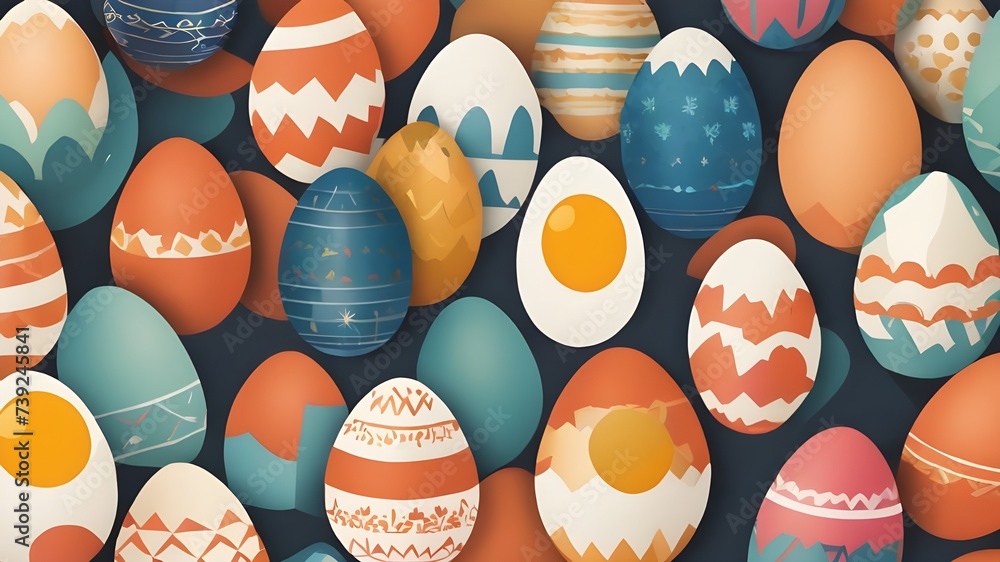 Flat style egg icon shape. Easter design logo symbol silhouette. Vector ...