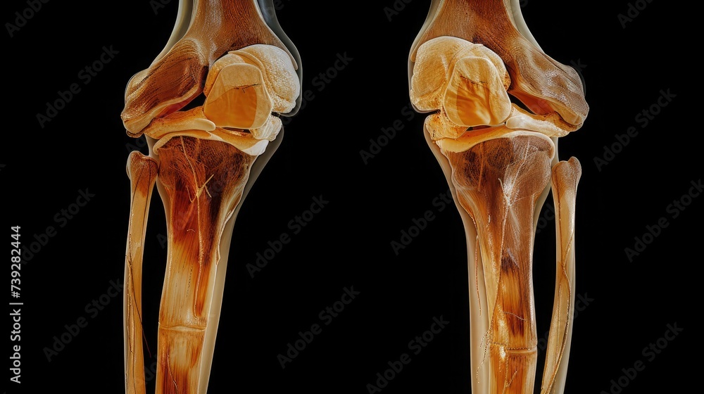 Osteoarthritis (OA) knee . film x-ray AP ( anterior - posterior ) and ...