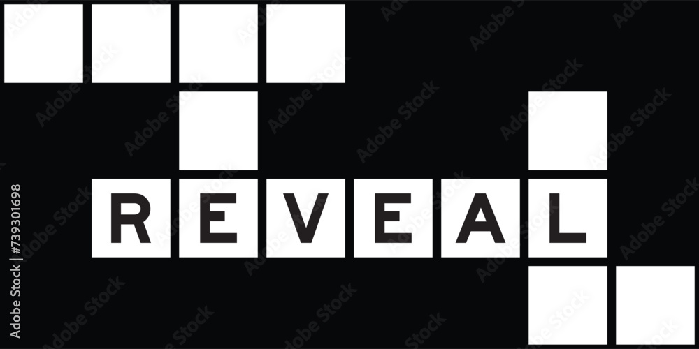 Alphabet letter in word reveal on crossword puzzle background Stock ...