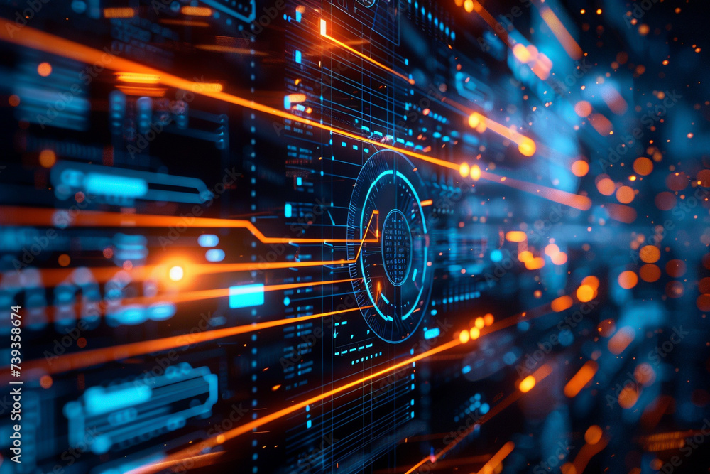 Dynamic visualization of network data flows within a high-tech server ...
