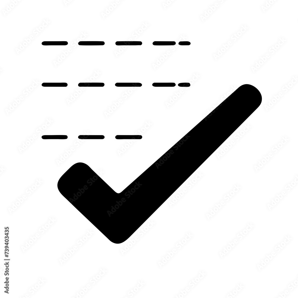 Check Mark Icon: Vector Illustration of a Tick Symbol, Perfect for ...