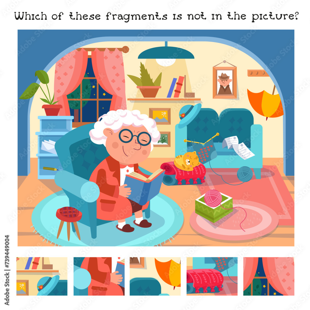 Find hidden objects in picture. Educational puzzle game for kids. Сute ...