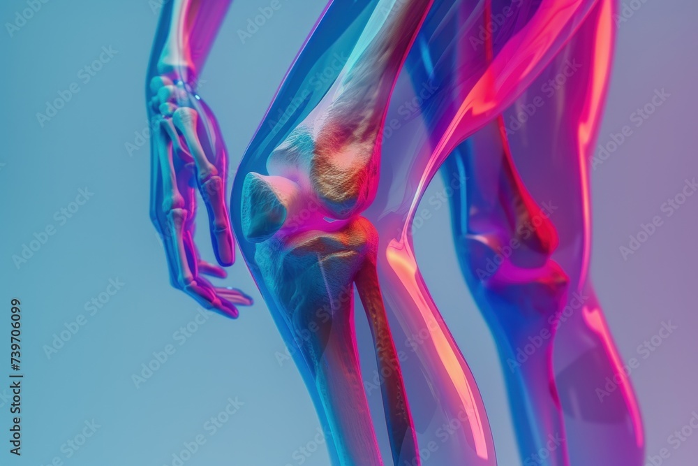X-ray picture Fracture of human knee joint with transparent background ...