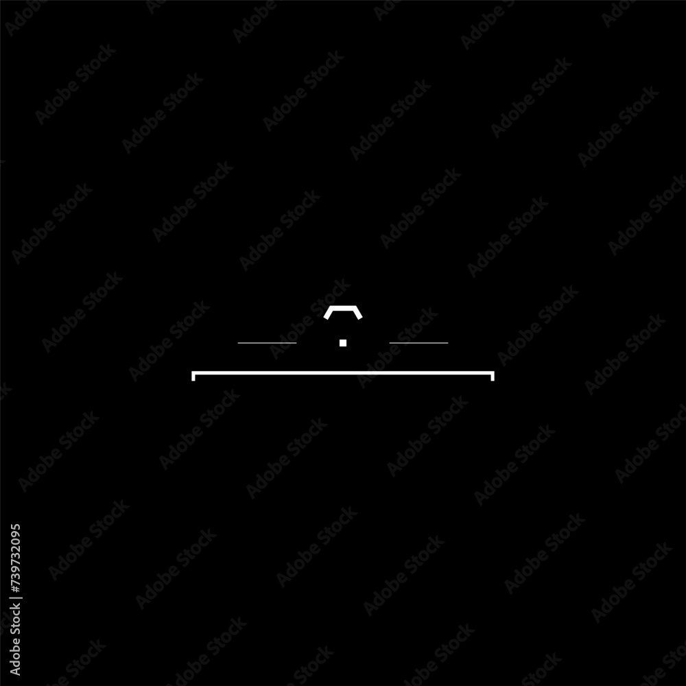 Vector de Stock Cyberpunk rectangle aim, tech style target, HUD sight ...