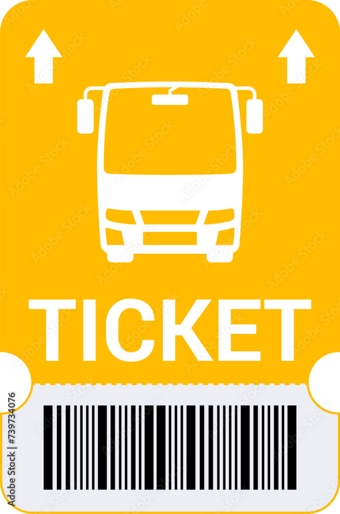 Travel transport tickets with barcode on white background. Bus ticket ...