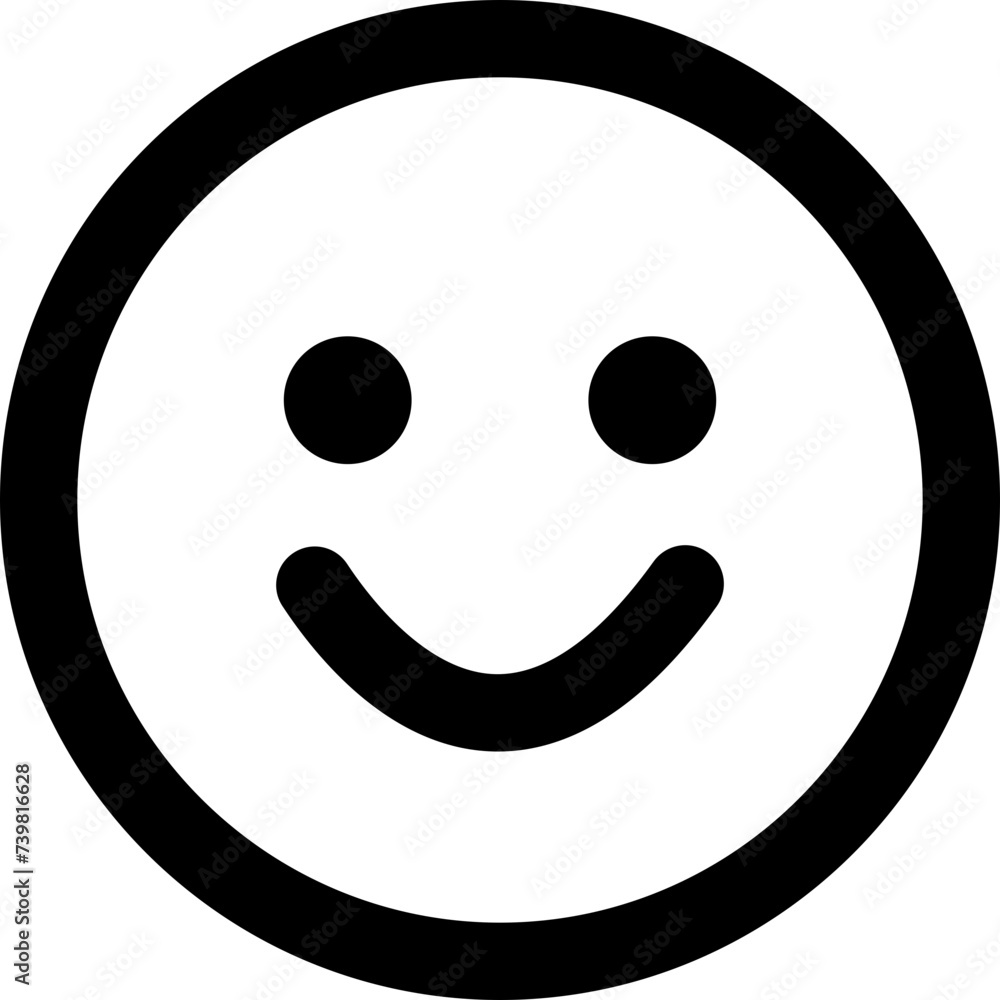 Smile Icon in trendy flat style isolated on transparent background ...