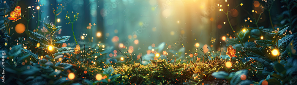 eerie; twisted trees; misty forest; night; haunting; gnarled branches ...