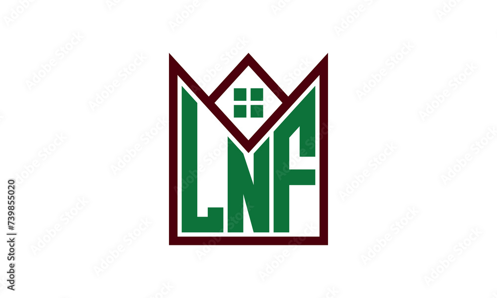 LNF initial letter real estate builders logo design vector ...