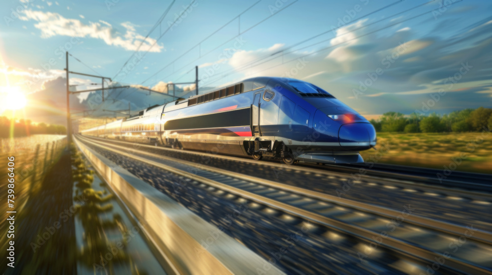 High-speed bullet train Сutting edge technology innovation enabled the ...