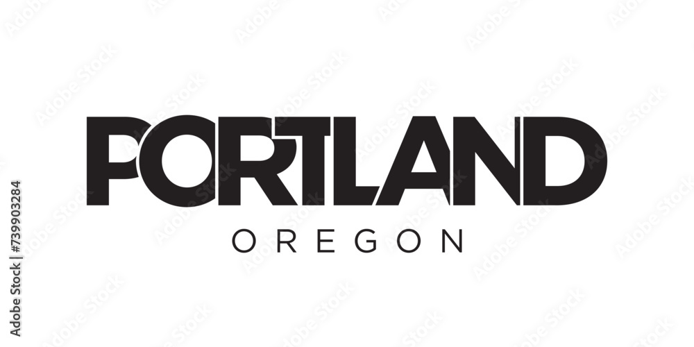 Portland, Oregon, USA typography slogan design. America logo with ...