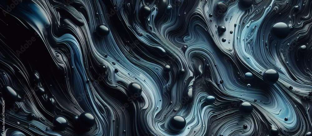 Illustration Stock Textura de fondo Marvel azul negro, efecto líquido ...