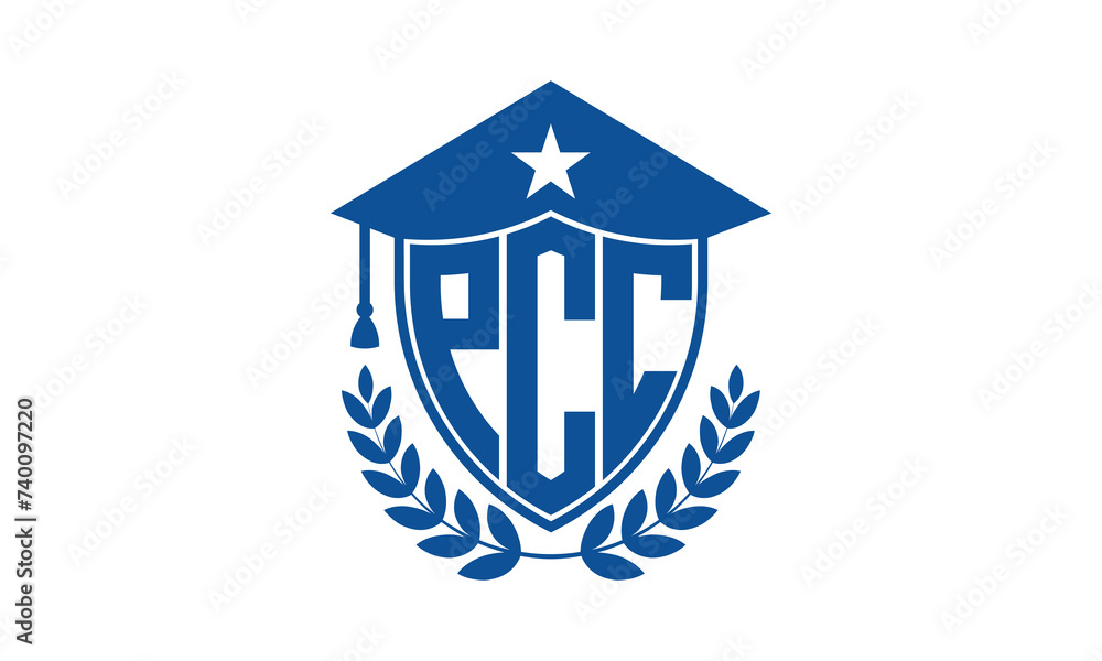 Vektor PCC three letter iconic academic logo design vector template ...