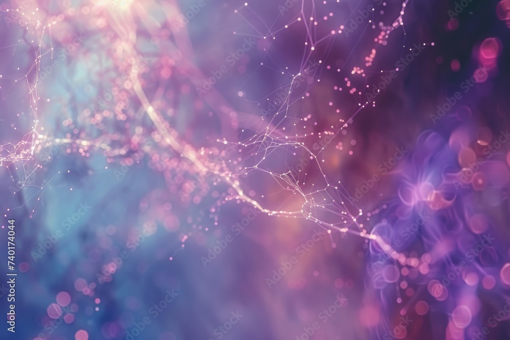 Neural network, or the nervous system. Abstract fractal art background ...