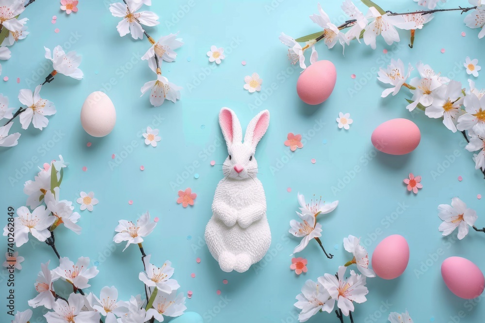 Happy Easter Eggs Basket Pots. Bunny hopping in Illustration Magazine ...