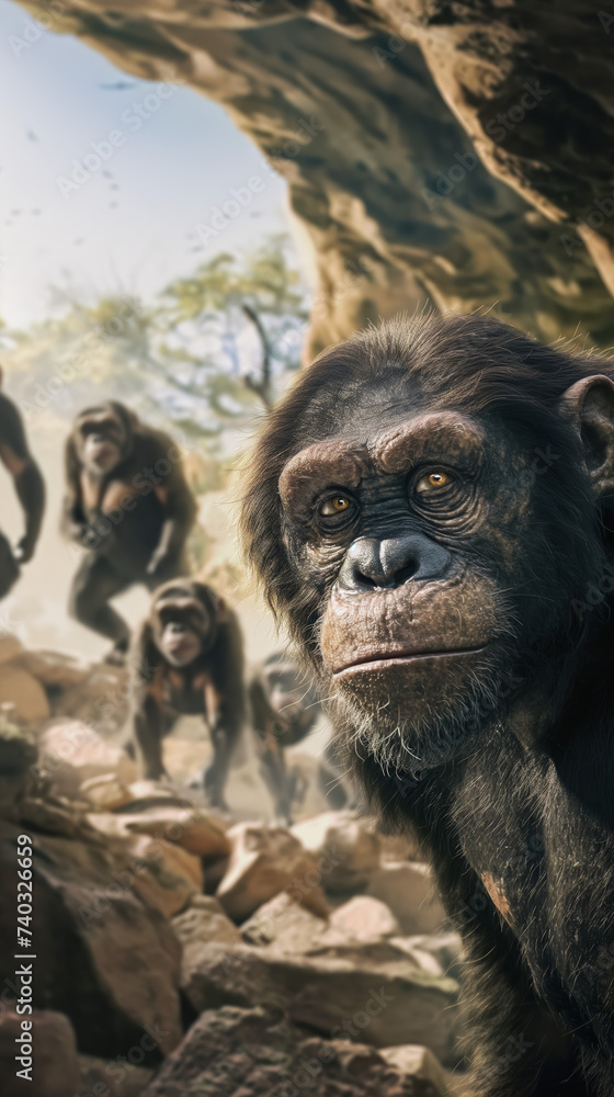 Australopithecus Migration Leadership - homem das cavernas ...