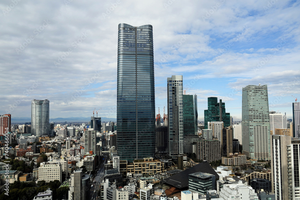 Tokyo scenery View of the city where Japan's tallest skyscraper stands ...
