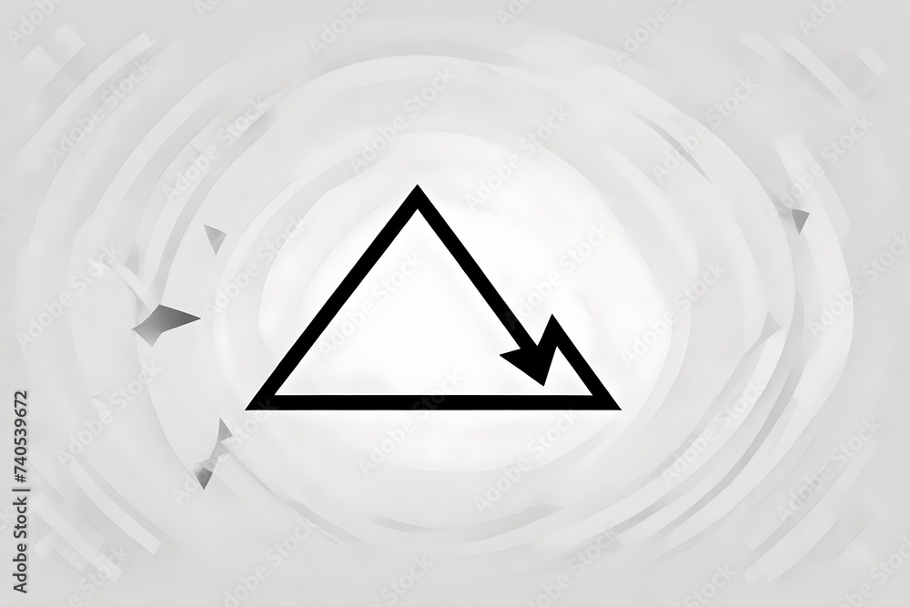 triangle shape arrow black outline icon design graphic symble element ...