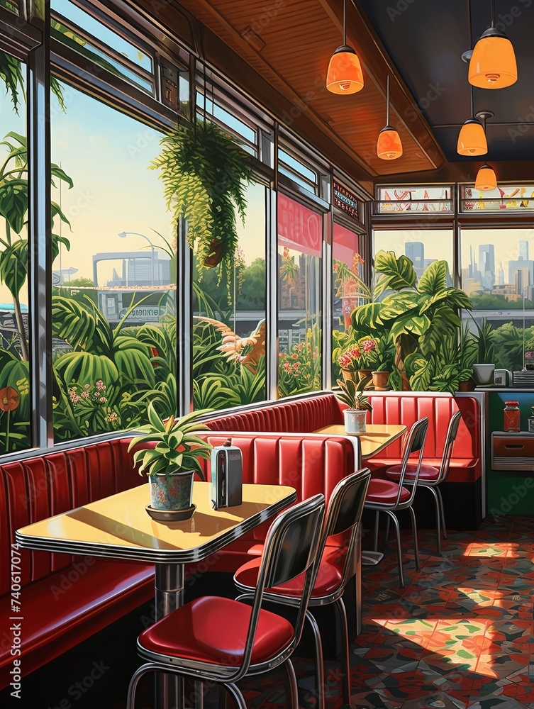 Retro Diner Nostalgia: Vintage Americana Prints in Modern Landscapes ...
