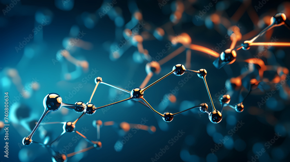 The network structure of chemical bonds at the molecular level consists ...