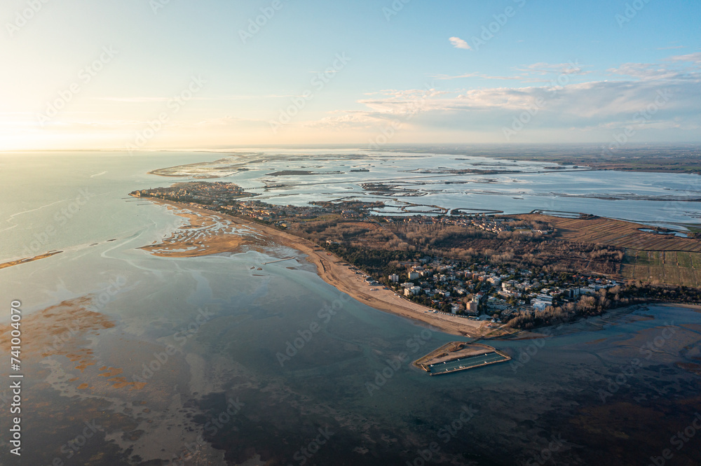 Beautiful Aerial photo of Grado village in Friuli Venezia Giulia region ...