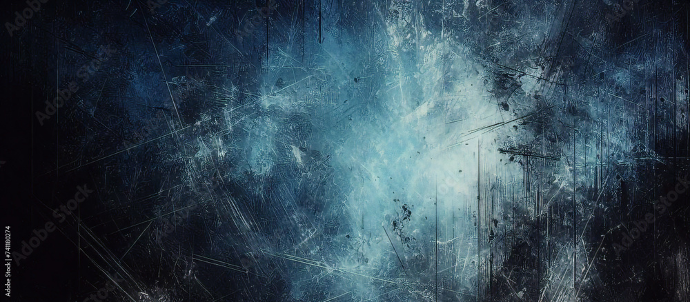 Glitter mist. Paint water splash. Magic spell. Blue silver gray color ...