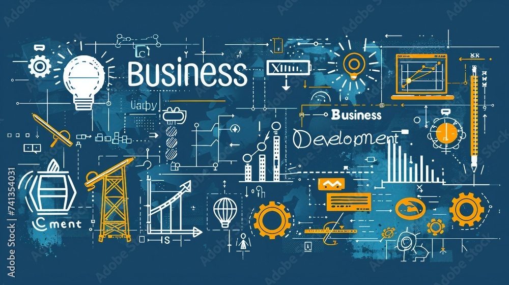 A banner where the text "Business Development" is showcased as a ...