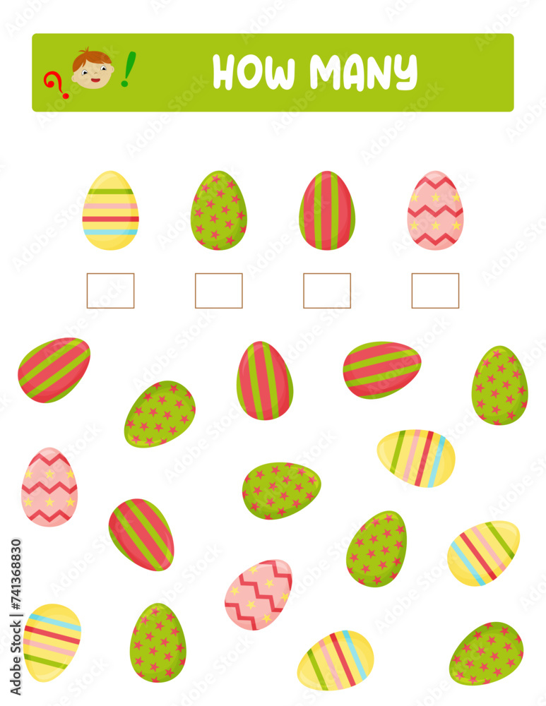 Counting Game for Preschool Children. Educational a mathematical game ...