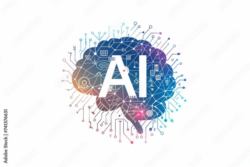AI Brain Chip envision. Artificial Intelligence visual prosthetics mind ...