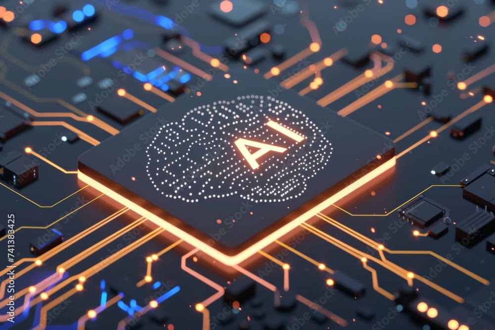 AI Brain Chip risk management. Artificial Intelligence dram mind sata ...