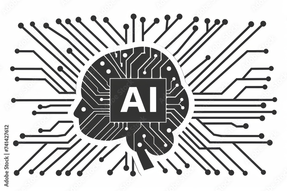 AI Brain Chip dram. Artificial Intelligence working memory model human ...