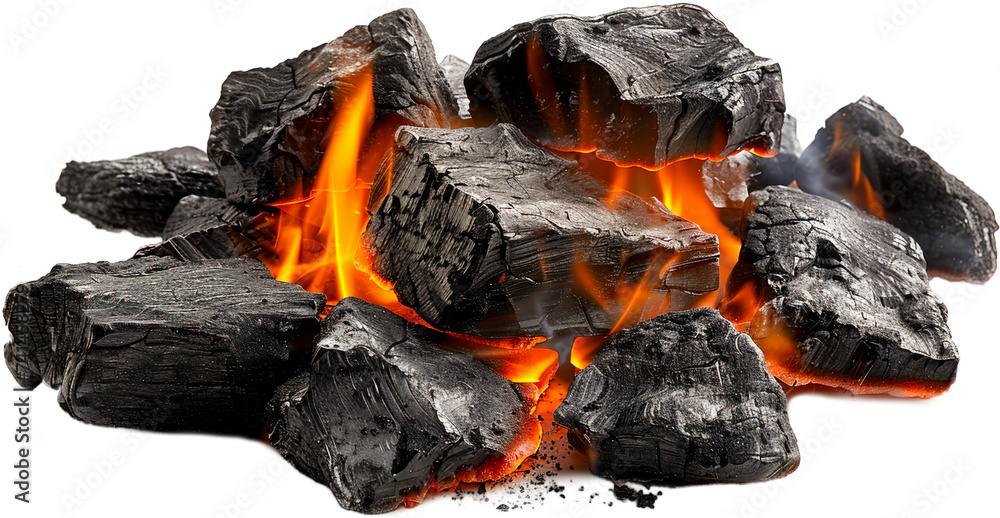 charcoal PNG, fire with red-hot coal on transparent background PNG, burning coals, and warm ...
