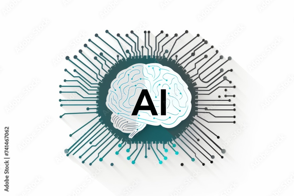 AI Brain Chip health monitoring algorithm. Artificial Intelligence mri ...