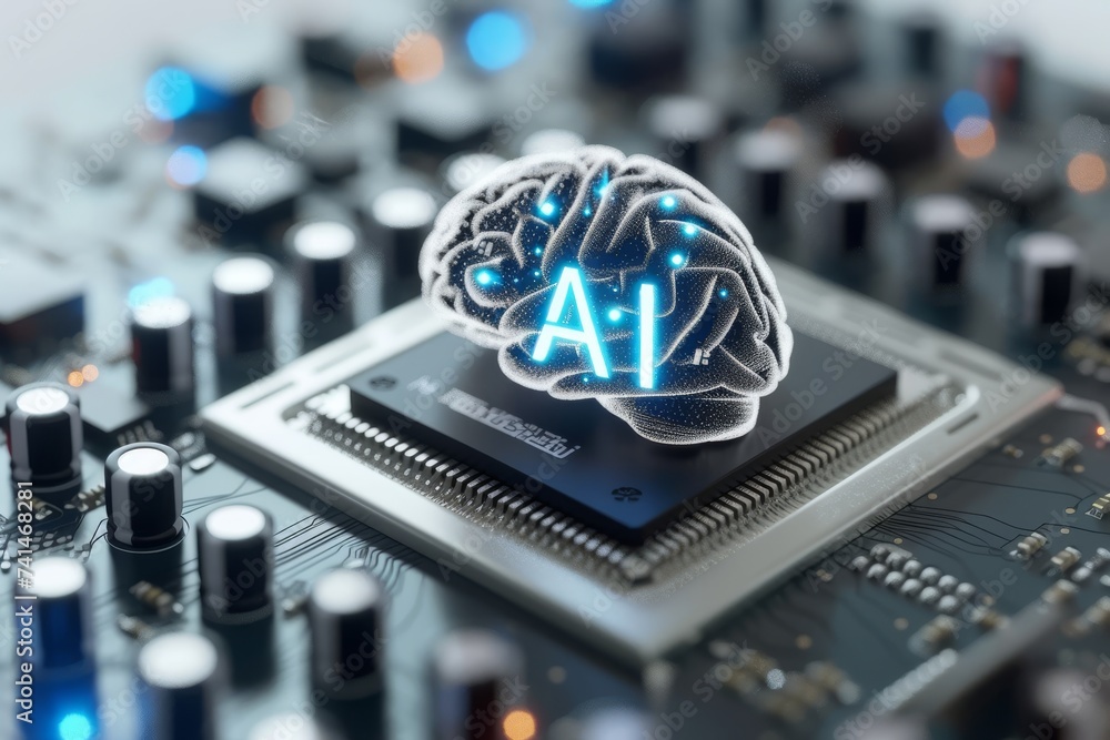 AI Brain Chip cdn. Artificial Intelligence graded potential human stamp ...