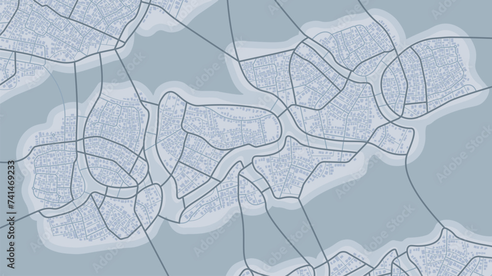 Concept of planning and mapping a travel route using a general city map ...