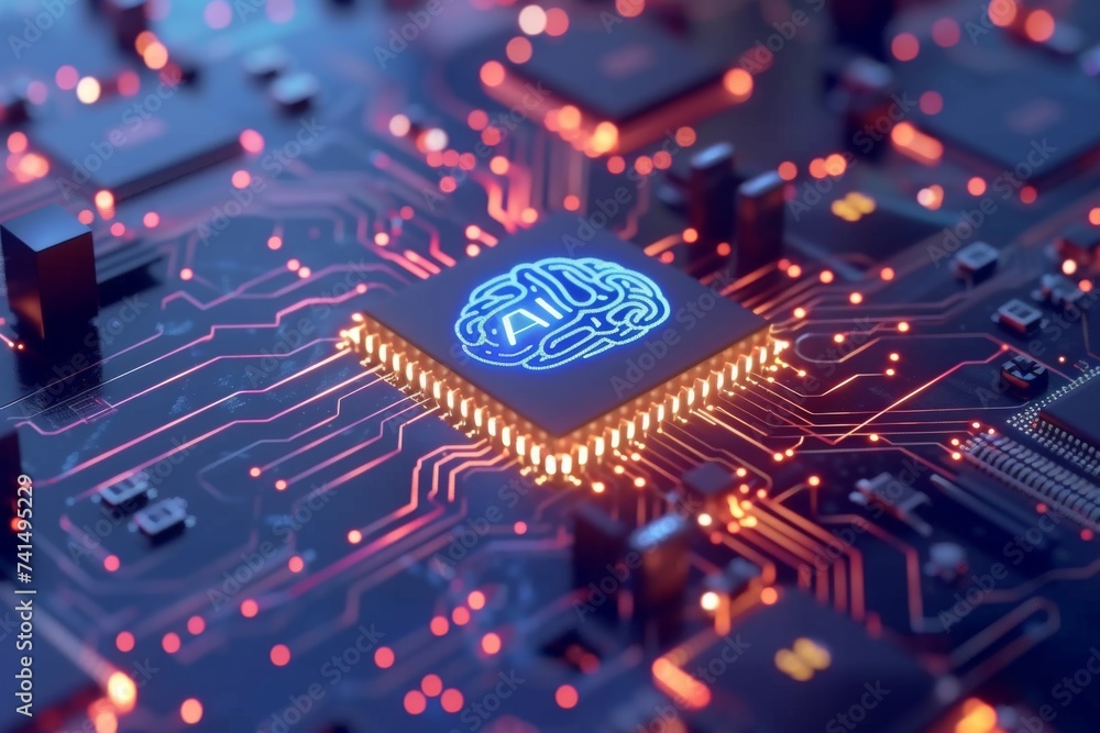 AI Brain Chip nanocarriers. Artificial Intelligence dynorphin a human ...