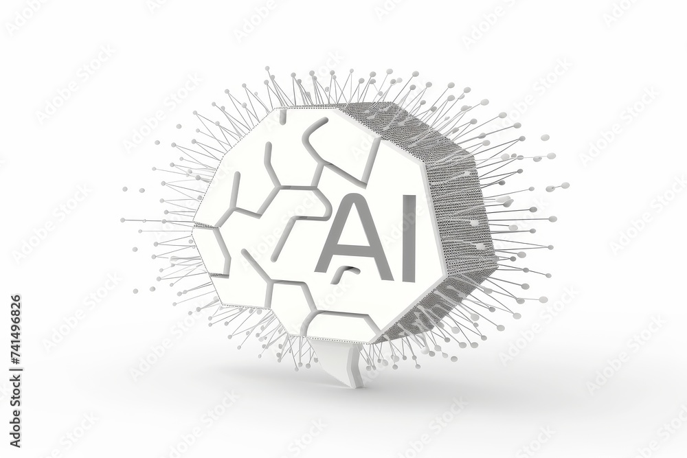 AI Brain Chip visual hierarchy. Artificial Intelligence neural ...