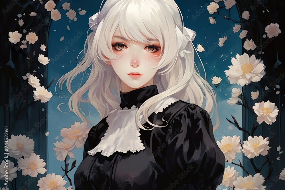 Beautiful anime woman cartoon scene illustrated of beautiful anime girl ...